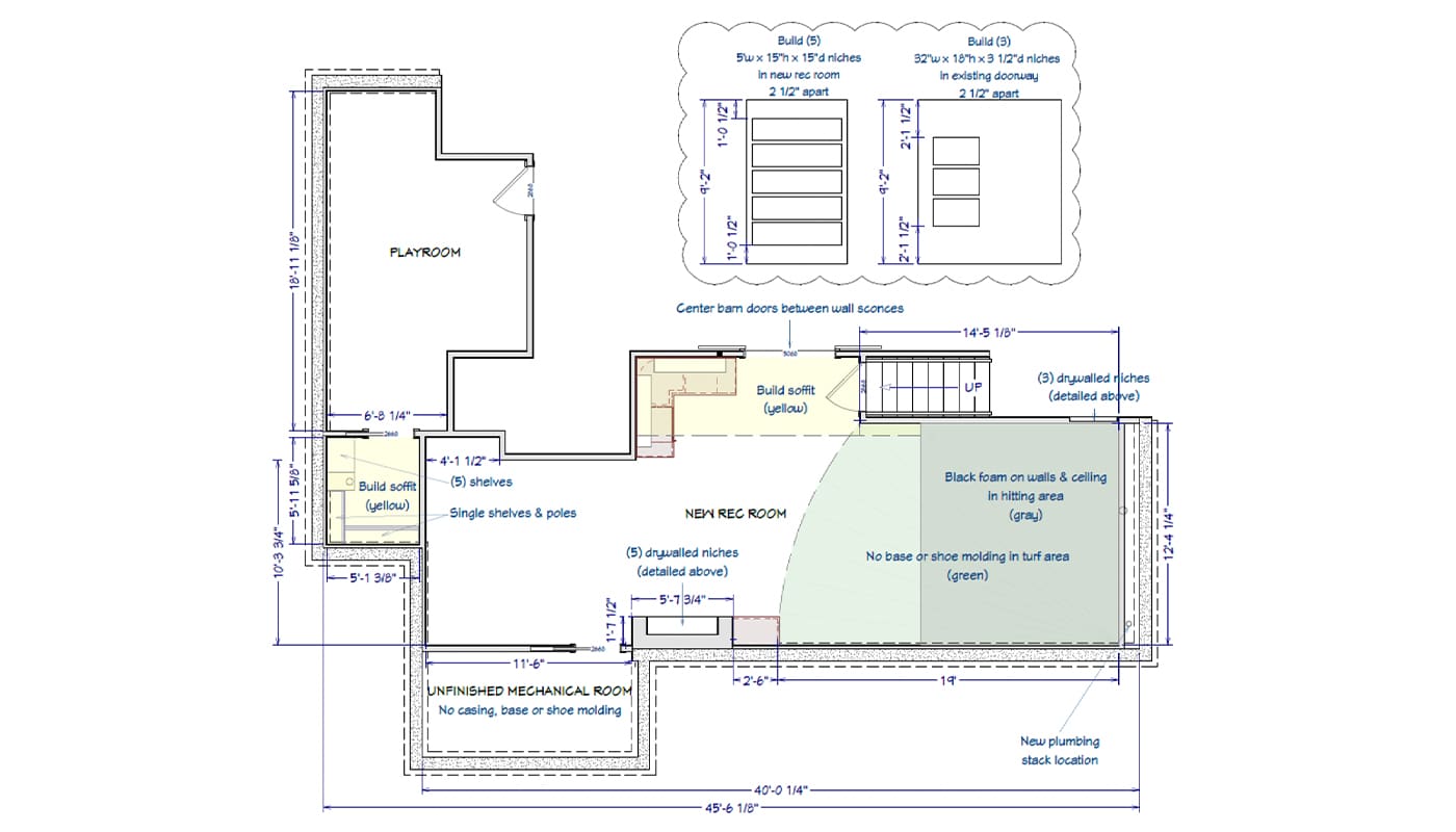 Hartland Lower Level Remodel Floor Plan, After – Renovations Group